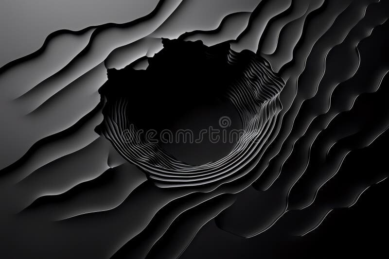 Abstract Design Showcasing Layered Textures in Black, Creating a ...