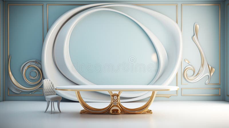 Abstract Design Simple Walls and Elegant, Comfortable Tables Background ...