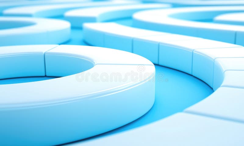 Abstract Design with Smooth Curves in Blue and White, Creating a Modern ...