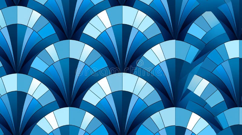 Curved Blue Abstract Design with Smooth Symmetry and Graphic Layout ...