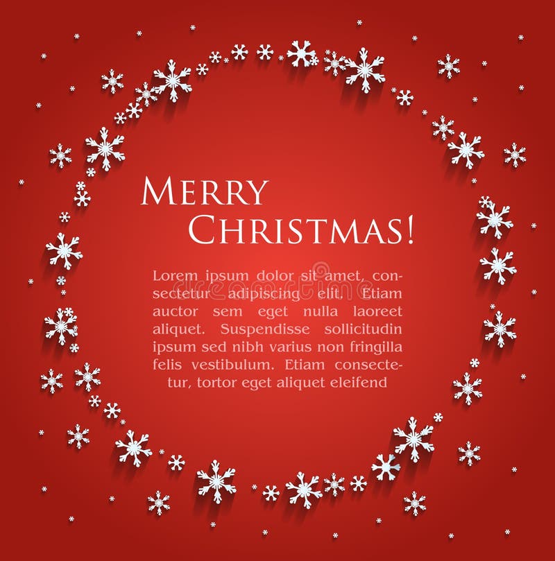 Abstract Design with Snowflakes and Space for Text Stock Vector ...