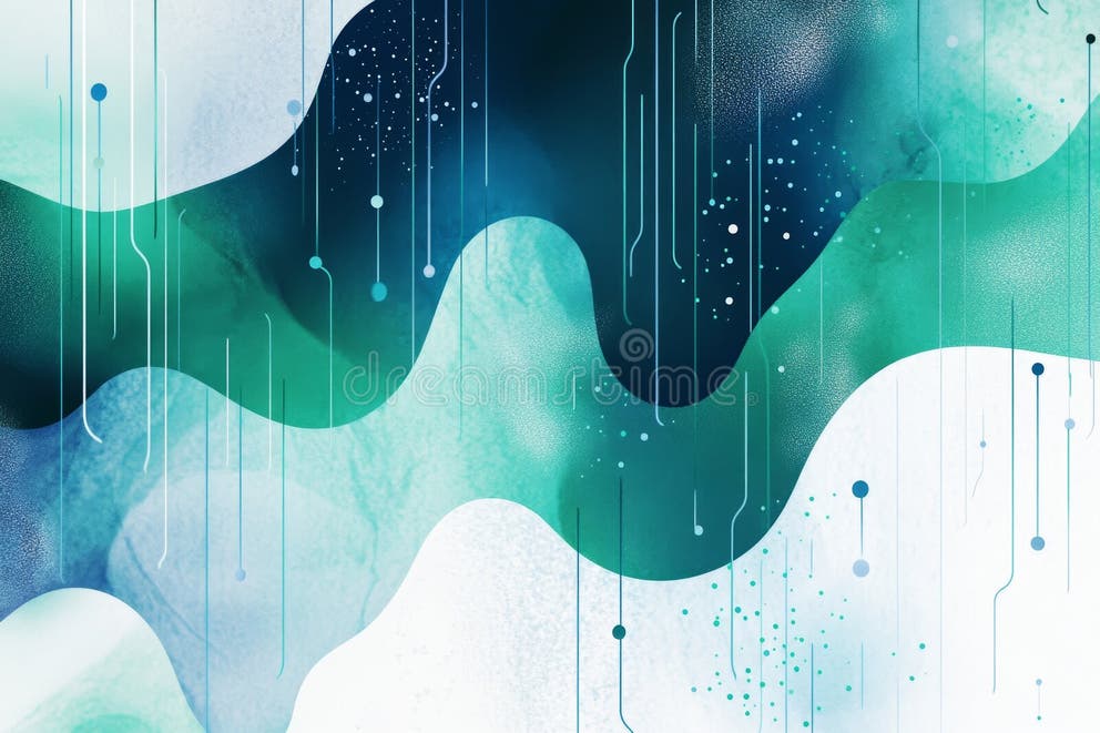 Abstract Design with Soft Gradient Colors in Smooth Waves and Digital ...