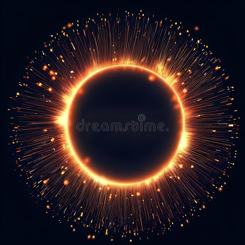 Abstract Design Sparks are Flying,round Frame with Text for Banner ...