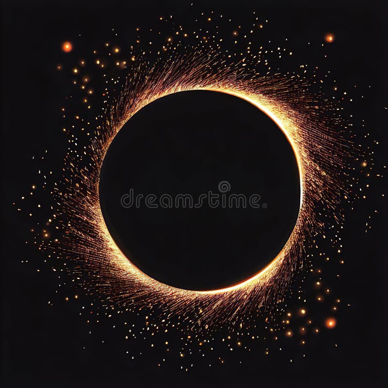 Abstract Design Sparks are Flying,round Frame with Text for Banner ...