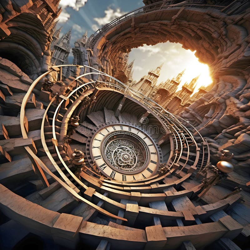 Abstract Design Spiral Time. Stock Illustration - Illustration of ...