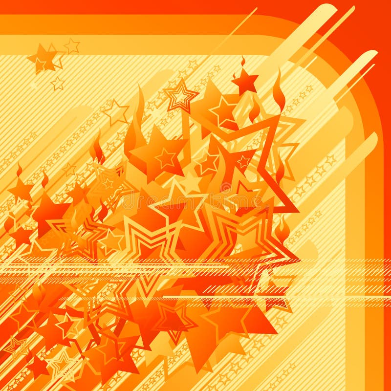 Stars and fire stock vector. Illustration of scroll, decor - 2291731