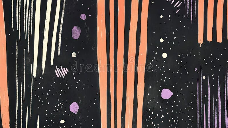 Abstract Design with Stripes and Circles on a Dark Background, Evoking ...