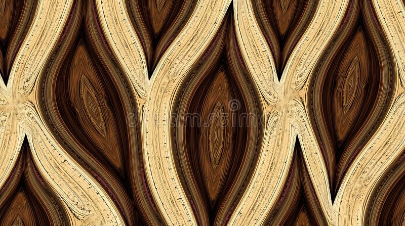 Intricate Wooden Wave Pattern Showcases Natural Texture in Warm Tones ...