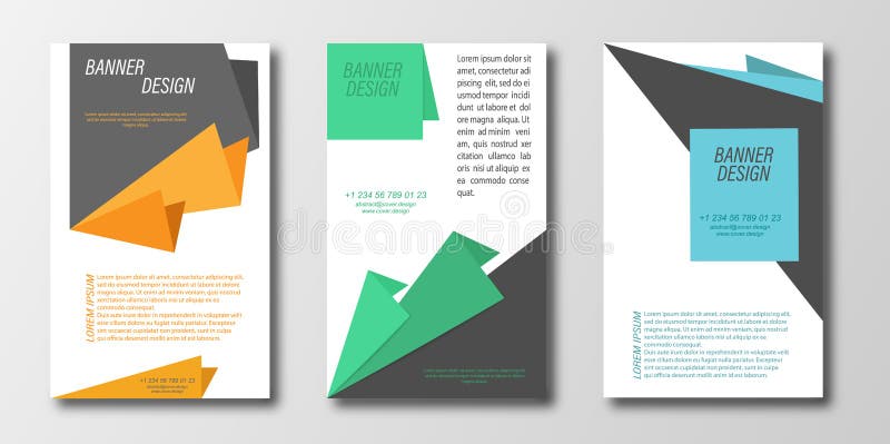 Abstract Design Template for a Banner, Poster, or Flyer. Flat Style ...
