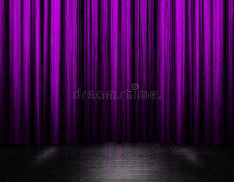 Violet Stage Background.Studio Template.3d Illustration Stock ...