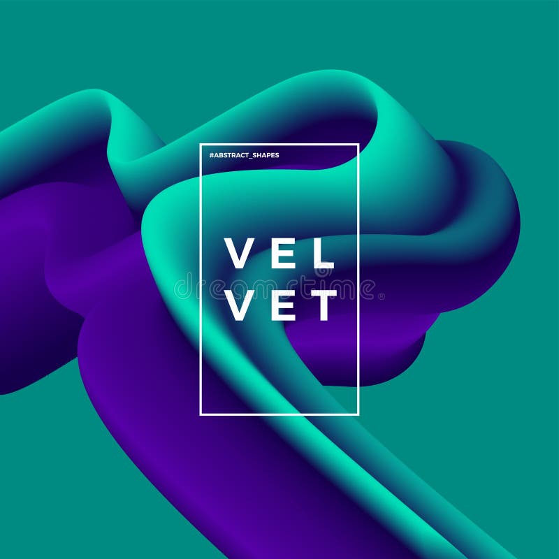 Abstract Design Template with 3d Flow Shapes Stock Vector ...