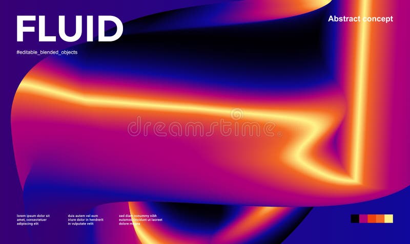 Abstract Design Template with Flow Shapes Stock Vector - Illustration ...
