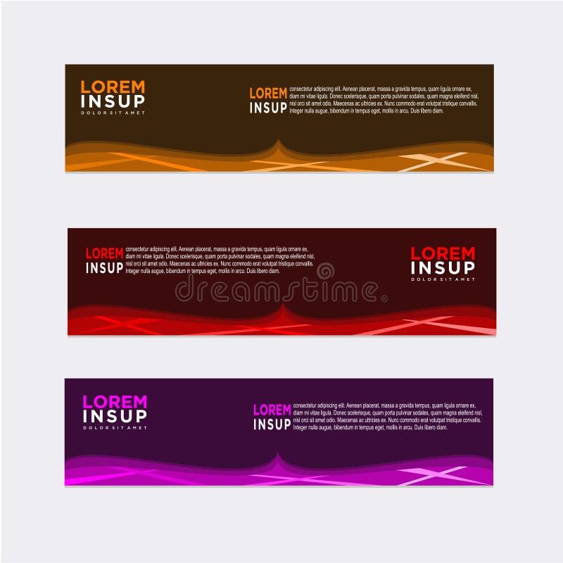 Abstract Modern Banner Template Design Stock Vector - Illustration of ...