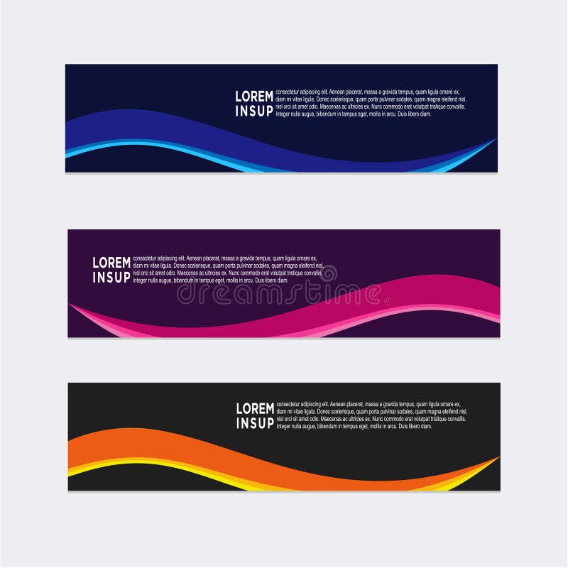 Abstract Modern Banner Template Design Stock Vector - Illustration of ...