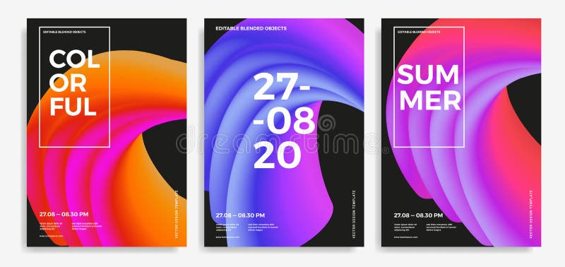 Abstract Design Templates with 3d Flow Shapes Stock Vector ...