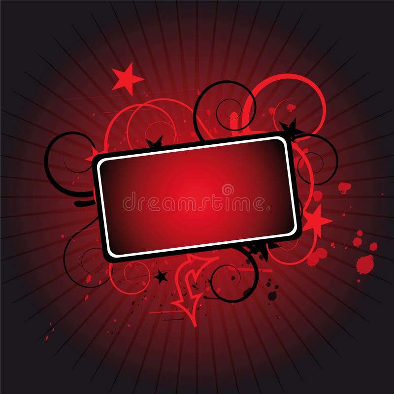Abstract Design with Text Frame Stock Illustration - Illustration of ...