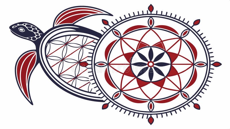 Abstract Design of a Turtle with Geometric Patterns on Its Shell Vector ...