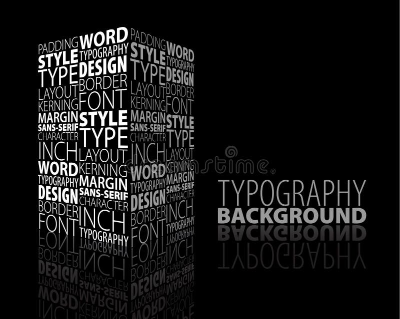 Abstract Design and Typography Background Stock Illustration ...