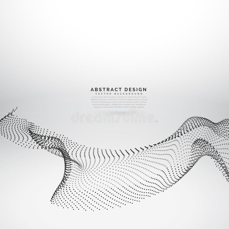 Abstract Design of Vector Particles Flowing in Wave Style Stock Vector ...