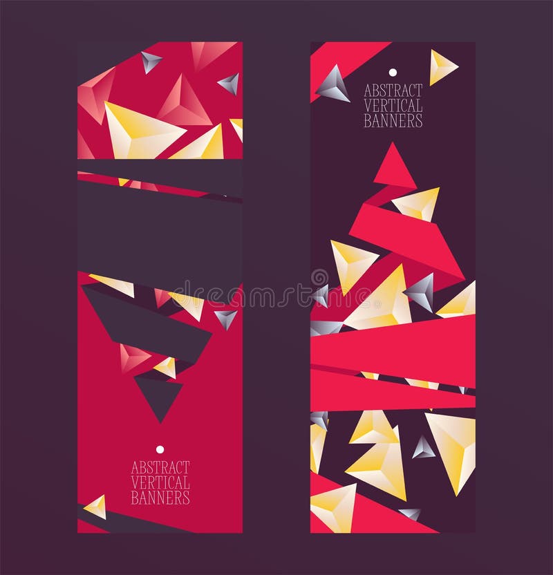 Abstract Design Vertical Set of Banners, Cards Vector Illustration ...