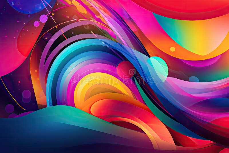 Abstract Design with Vibrant Colors and Linear Gradients Stock ...