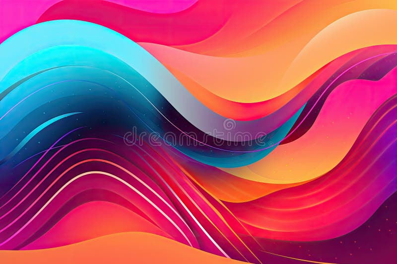 Abstract Design with Vibrant Colors and Linear Gradients Stock ...