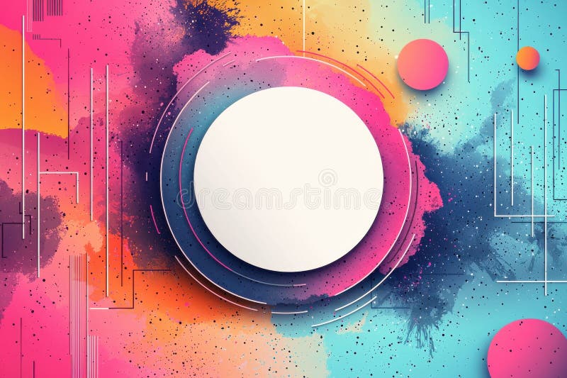 Abstract Design with Vibrant Geometric Shapes and Colorful Gradients Stock Photo - Image of ...