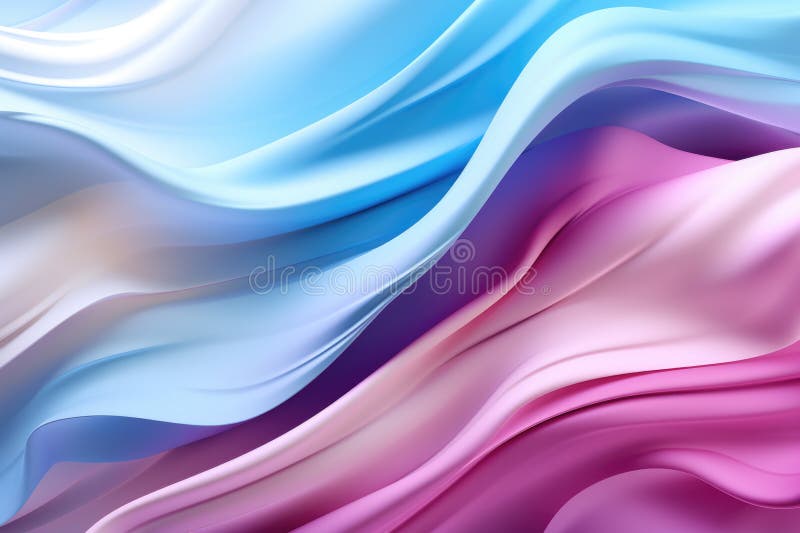 Abstract Design with Vibrant Pink, Blue and White Waves. Colorful Wavy ...