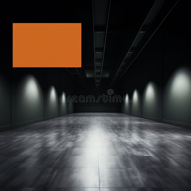 Abstract Design Wall Room of Modern Interior, Clean, Spot Lighting and ...