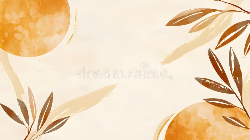 Abstract Design with Warm Tones and Organic Shapes Stock Image - Image ...