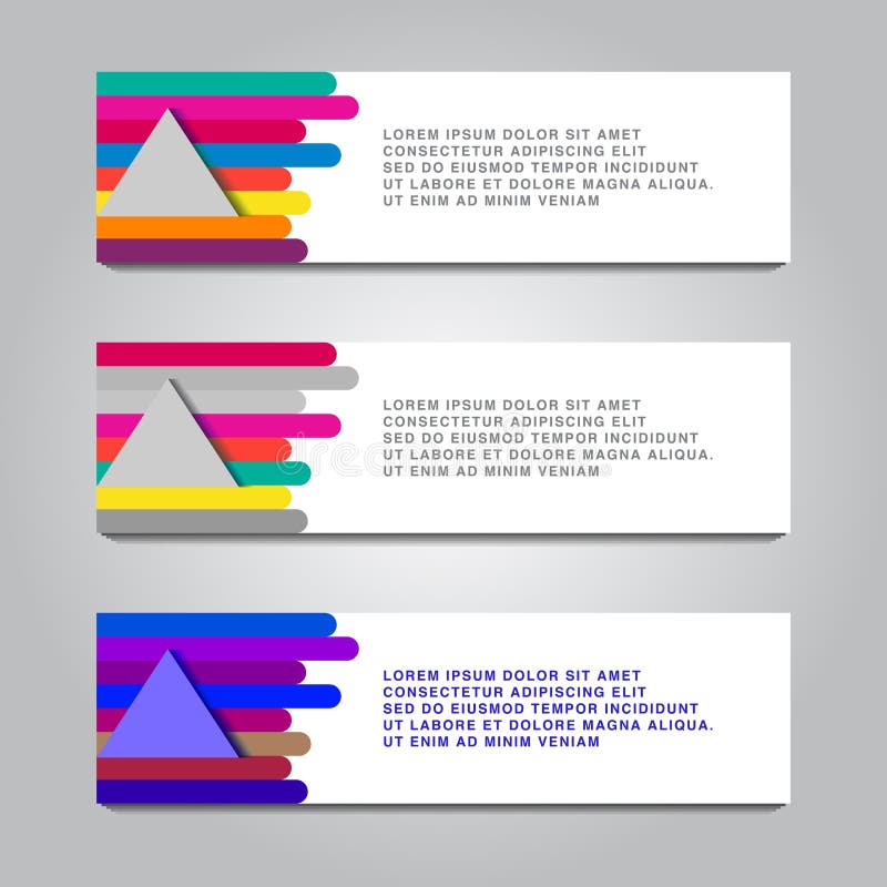 Abstract Design Web Banner. Colorful Gradient Shape Design. Vector ...