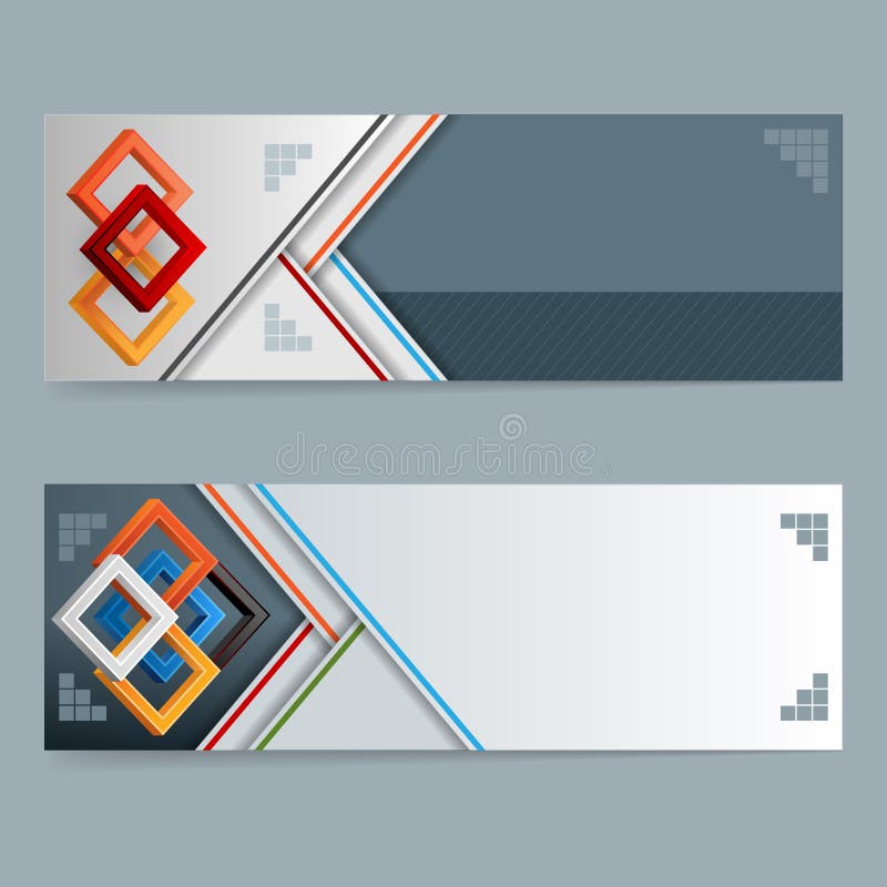 Abstract Design Web Banner; Header Layout Template Stock Vector ...