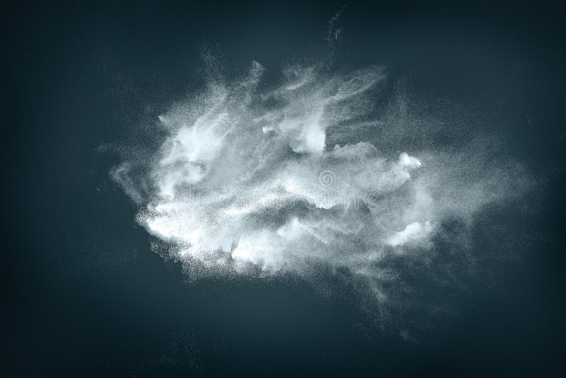 Abstract Design of White Powder Cloud Stock Image - Image of particles ...