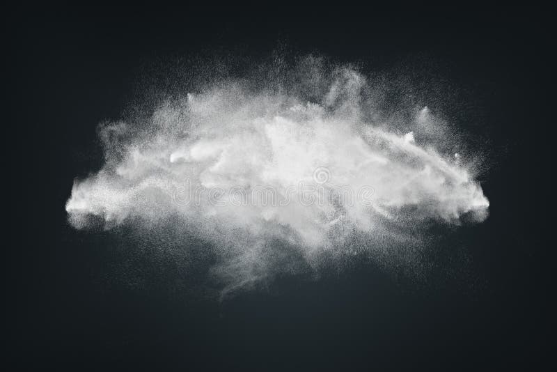 Abstract Design of White Powder Cloud on Dark Background Stock Image ...
