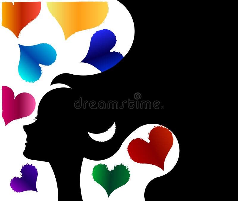 Abstract Design Women Shadow Card Stock Vector - Illustration of blank ...