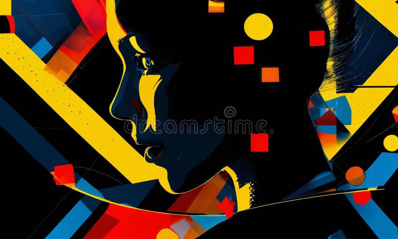 Abstract Design 100,000,000 Yellow-blue-red Red (3) Stock Illustration ...