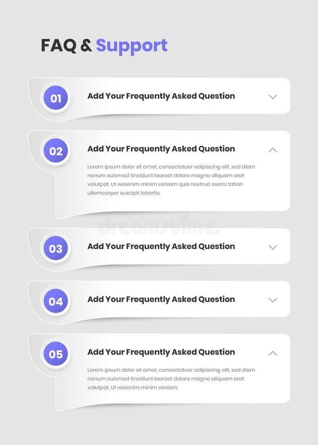 Abstract Designed Frequently Asked Questions and Support Interface ...