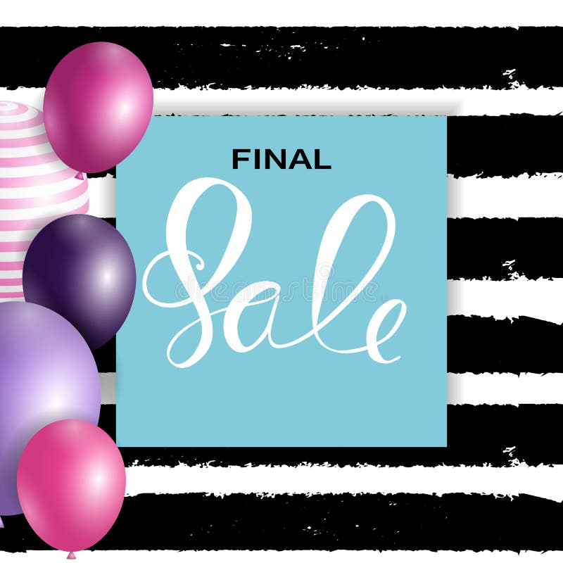 Abstract Designs Final Sale Banner Template with Frame. Vector I Stock ...