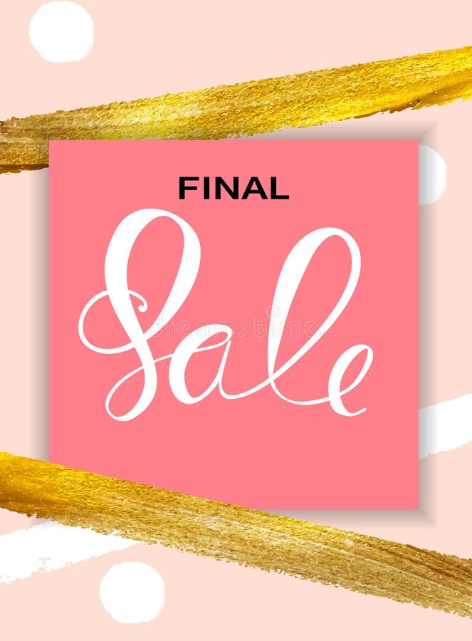 Abstract Designs Final Sale Banner Template with Frame. Vector I Stock ...