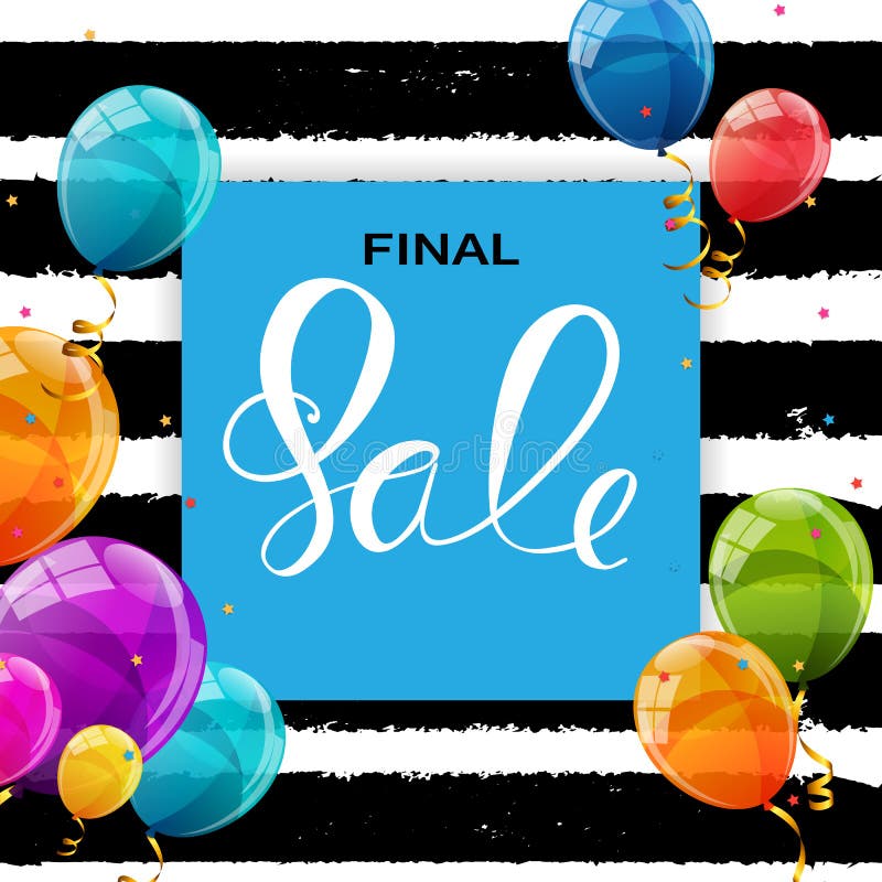 Abstract Designs Final Sale Banner Template with Frame. Vector I Stock ...