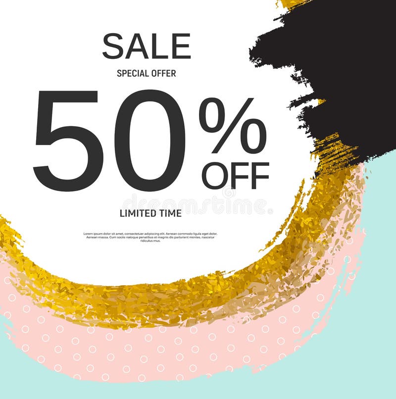 Abstract Designs Sale Banner Template. Vector Illustration Stock Vector ...
