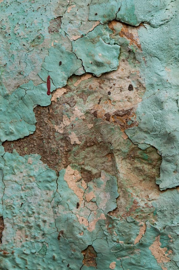 Abstract, Detail, Pattern of a Section of Multi-colored Peeling Paint ...
