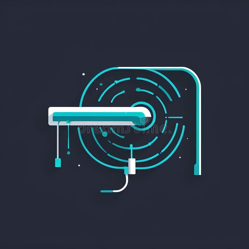 Abstract Device with Circular Lines Stock Illustration - Illustration ...