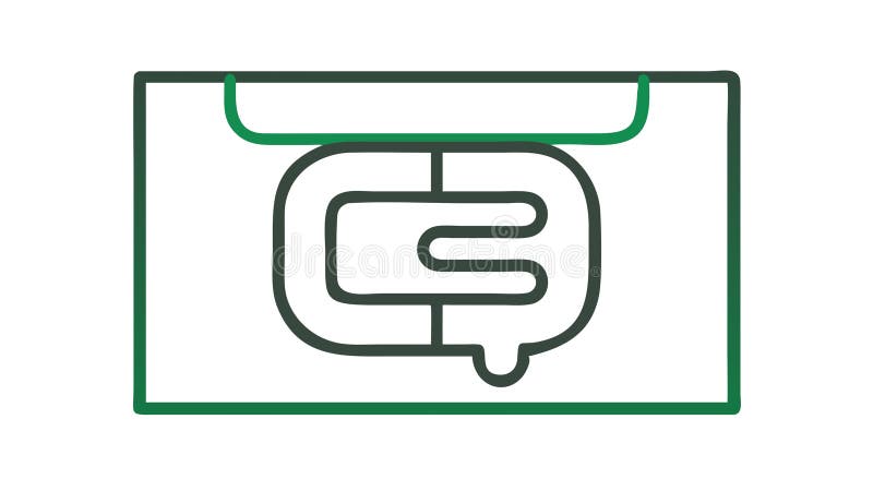 Abstract Device Outline Icon with Curved Internal Element, Vector ...