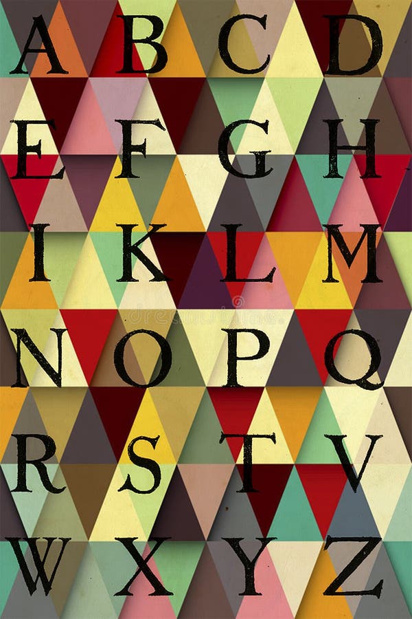 Abstract Diagonal Alphabet Illustration Stock Illustration ...