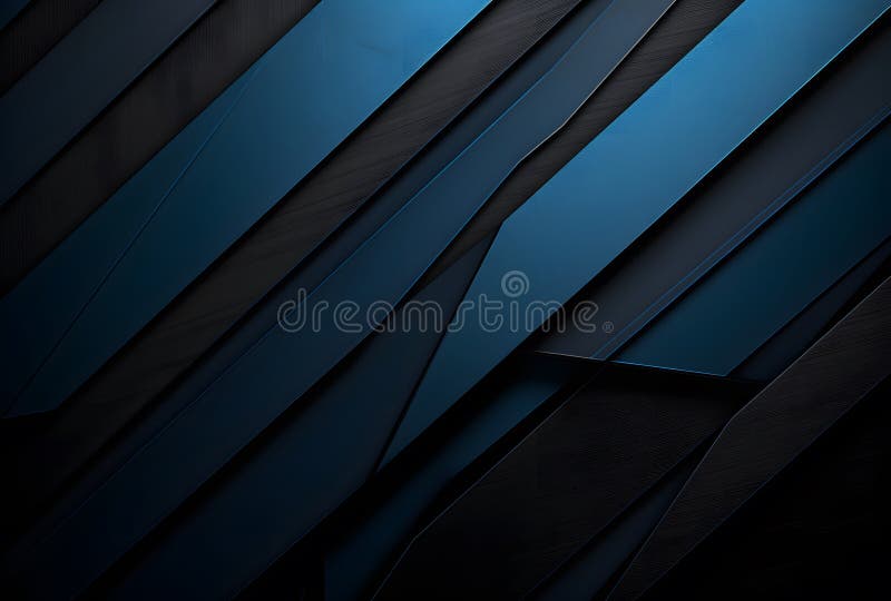 Abstract Diagonal Blue and Black Lines Background Stock Illustration ...