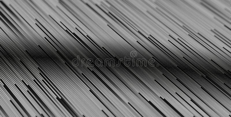 Abstract Diagonal Greyscale Flow - 3D Rendering Stock Illustration ...