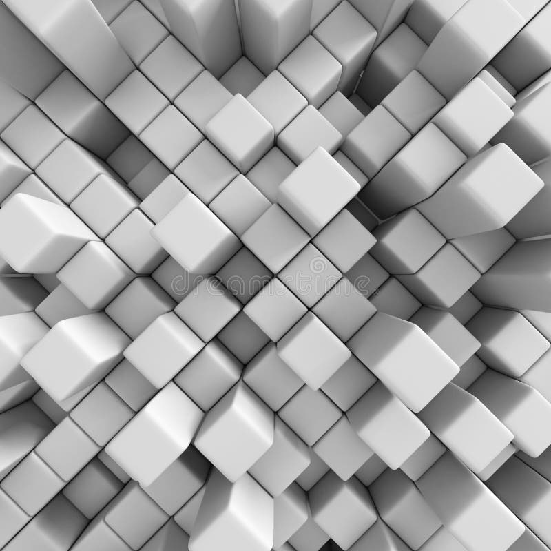 Abstract Diagonal White Cubes Background Stock Illustration ...