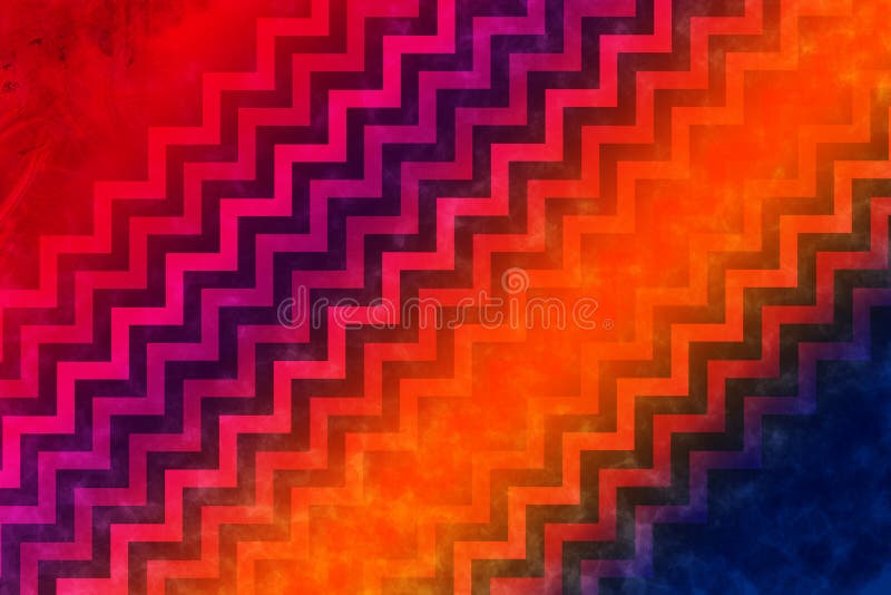 Abstract Diagonal Zig Zag Rays Background. Stock Illustration ...