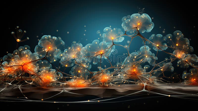 An Abstract Diagram of Neurons Network Stock Illustration ...